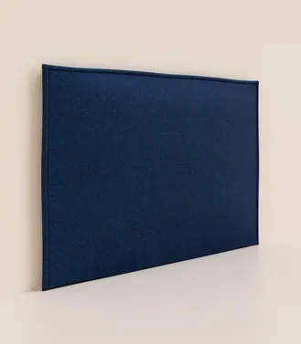 Tediber T&ecirc;te de lit 140 cm - Tissu Bleu - Design sobre et &eacute;l&eacute;gant - Fait en Belgique - Tediber