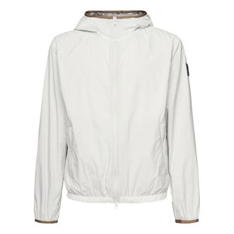 Fay Wei&szlig;e Windjacke mit Kapuze und Rei&szlig;verschlusstaschen - - Jackets - Herren - Wei&szlig; - M