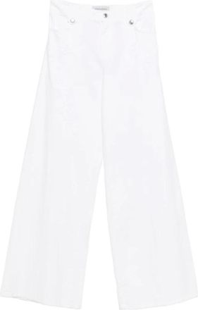 Ermanno Scervino Femme, Pantalons, Blanc, Taille: 38 FR Wide Pantalons