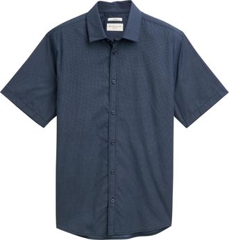Tom Tailor Herren 1047034 Hemd, 37274-Navy Regular Structure, XS