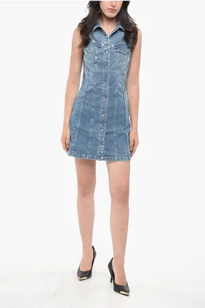 Diesel Denim NOEMI Sleeveless Shirt Dress size Xs