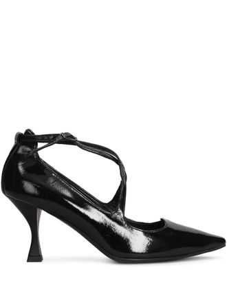 Julie Dee escarpins en cuir verni 75 mm - Noir