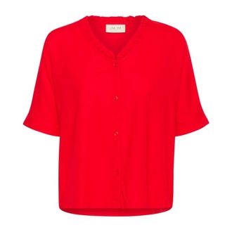 Cream CRTiah SS Shirt - Femme - Blouses et Chemises - Rouge - Taille: 48 FR