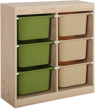 Sweeek Kinderm&ouml;bel mit 6 bunten Aufbewahrungsbeh&auml;ltern