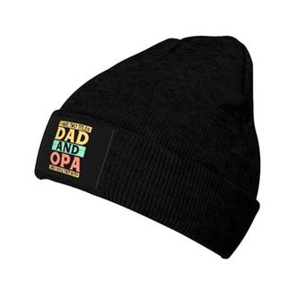 Generic Respirant Bonnet Tricot&eacute;, JAi Deux titres : Papa et Grand-p&egrave;re, et Je Les Assume pleinement., &Eacute;pais Knit Beanie, Tricoter Chapeau pour Sports, Adultes