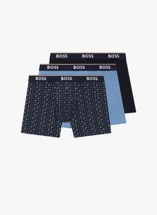 HUGO BOSS Lot de 3 boxers en coton m&eacute;lang&eacute;