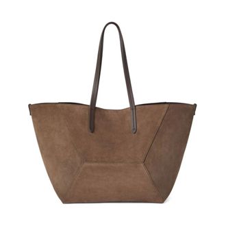 Brunello Cucinelli Femme, Sacs, Brun, Taille: ONE Size Maxi Tote Bag