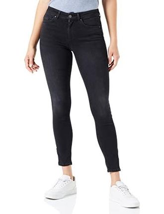 Only Onlblush Mid Skinny Ankle Zip DNM Box Jean, Noir, M x 32L Femme