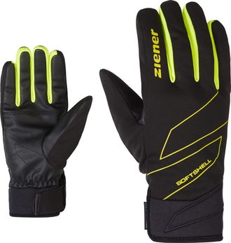 Ziener Herren Ilion Freizeit- / Funktions- / Outdoor-Handschuhe | Soft-Shell, Winddicht, wasserdicht, Poison Yellow, 10,5