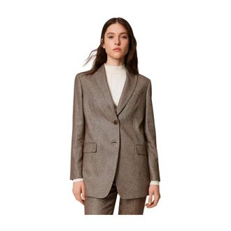 Twinset Damen, Jacken, Braun, LGr&ouml;&szlig;e