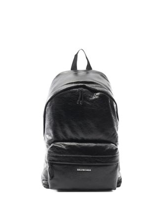 Balenciaga sac à dos en toile et cuir (années 2020) - Noir