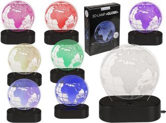 Out of the Blue 3D-Leuchte, Weltkugel, ca. 20 cm, aus Kunststoff, mit USB-Kabel, im Geschenkkarton