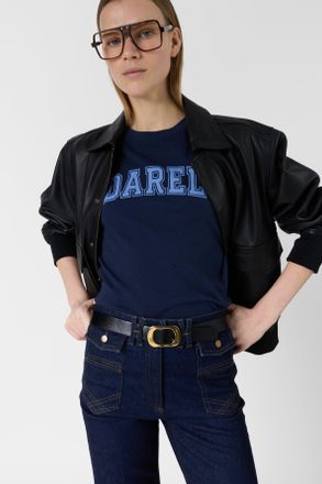 Gerard Darel T-shirt en coton &agrave; inscription - MELLY - Marine