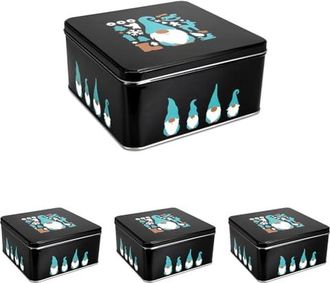 St&auml;dter 710191 Wichtel Geb&auml;ckdose, Wei&szlig;blech, 21cm, Wei&szlig; (Packung mit 4)