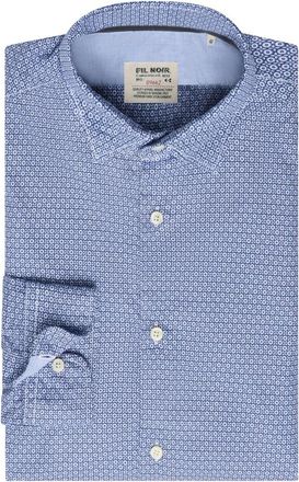 Fil Noir Gemustertes Hemd aus Baumwolle mit Kentkragen, Shaped Fit in