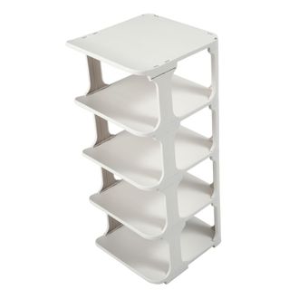 Valiclud Multifunktionales Schuhregal aus Stabilem Kunststoff Freistehend und Stapelbar Flexibler Schuhhalter für Flur und Eingangsbereich Frei Kombinierbar un