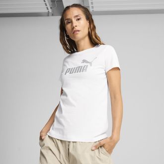 Puma ESS Metallisch No. 1 Logo T-Shirt Damen, Kleidung, Wei&Atilde;Y, XL
