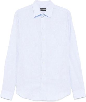 Emporio Armani Homme, Chemises, Bleu, Taille: XL Chemise D&eacute;contract&eacute;e &agrave; Rayures