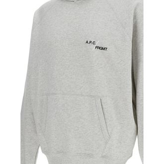 A.P.C. Logo-Print Cotton Sweatshirt - Gray