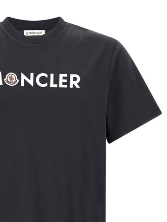 Moncler Logo Print T-Shirt - Black