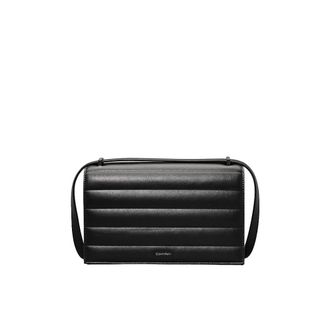 Calvin Klein Gesteppte Schultertasche mit Logo - - Bags - Damen - Schwarzk - ONE SIZE