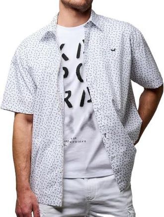 Kaporal Chemise Blanche/Marine Homme Block