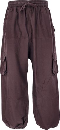 Guru Shop Goahose, Herren Yoga Hose, Bequeme Freizeithose - Dunkelbraun, Baumwolle, Size:L/XL