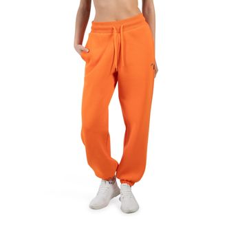 Smilodox Jogginghose Damen Lyanna, Oversize Sweatpants mit Taschen, Kordelzug am Bund, Metalllabel auf dem Oberschenkel, weichem Material, Bequeme Freizeithose