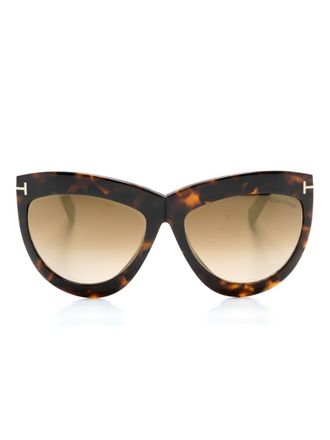 Tom Ford Eyewear Doris Sonnenbrille mit Butterfly-Gestell - Braun