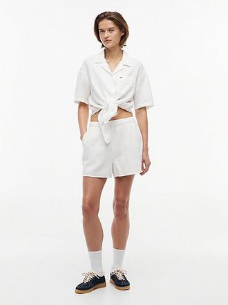 Tommy Hilfiger Short d&eacute;contract&eacute; &agrave; texture froiss&eacute;e