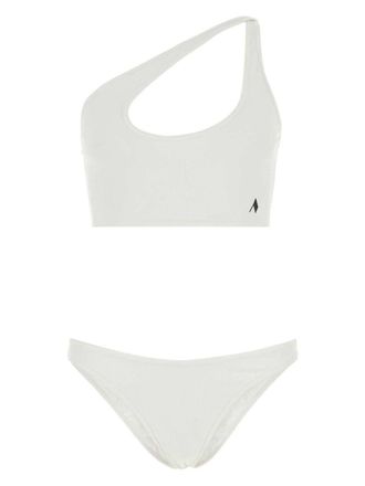 The Attico bikini nervur&eacute; &agrave; logo brod&eacute; - Blanc