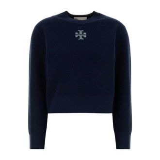 Tory Burch Wollmischungspullover - - Knitwear - Damen - Blau - S