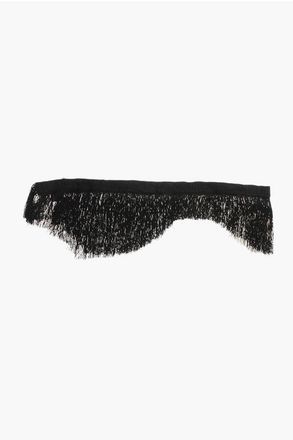 Dsquared2 Solid Color Slim Stole with Fringes size Unica