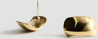 Mango Boucles doreilles textur&eacute;es en acier inoxydable or - Femme - Taille unique - MANGO