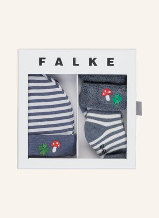Falke Set: Socken Und M&uuml;tze Mit Geschenkbox blau