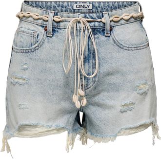 Only Female Jeans-Shorts ONLZUMA Hohe Taille Normal geschnitten Jeans-Shorts