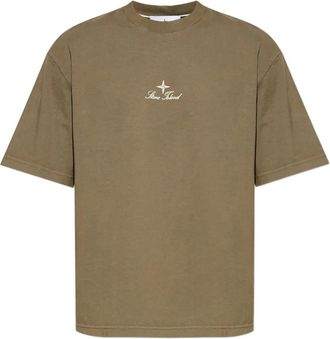 Stone Island t-shirt à détails de coutures - Marron