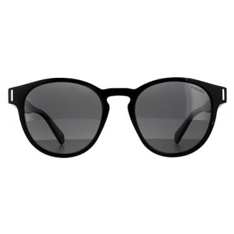 Polaroid Runde Unisex Schwarz Grau Polarisierte Sonnenbrille