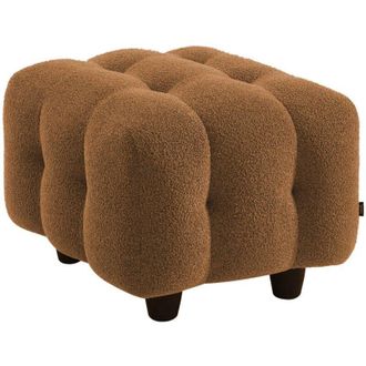 Sweeek Sitzhocker Fu&szlig;hocker mit strukturiertem Boucl&eacute;bezug f&uuml;r 2-Sitzer Sofa Leon