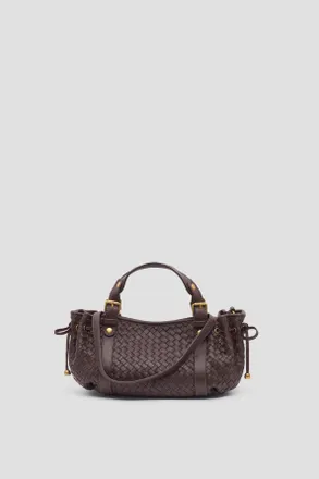 Gerard Darel Mini sac &agrave; main en cuir tress&eacute; - 12H - Bordeaux