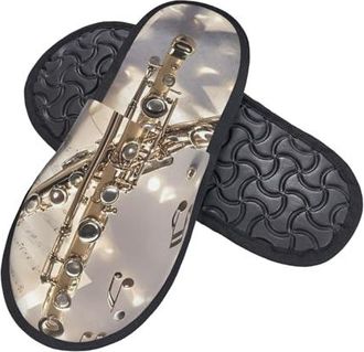 Generic Pantoufles En Coton Musique De Flûte Anti Odeur Slippers Portative Pantoufles Pour Outdoor Unisex Hôtels L