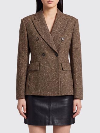 Brunello Cucinelli Zweireihiger Blazer aus Wollmischung mit Reverskragen und Pattentaschen