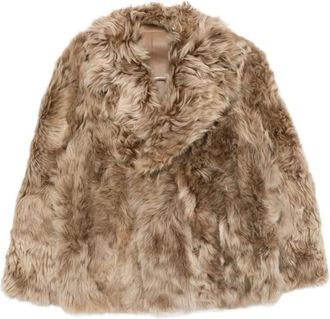 Yves Salomon Femme, Vestes, Beige, Taille: 34 FR Veste en fourrure