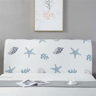 Generic Moderner elastischer Bettkopfteilbezug, staubdicht mit 3D-Hintergrund, for Kingsize-, Doppel- und Queensize-Betten(B,200cm)