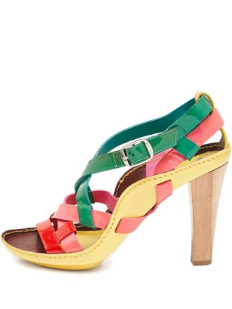 Celine sandales en cuir 90 mm &agrave; talon - Vert