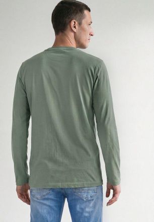 Street One Men Langarmshirt aus reiner Baumwolle