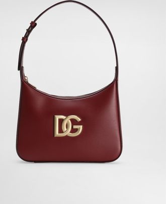 Dolce & Gabbana Schultertasche 3.5 - Frau Schulter- Und Umh&auml;ngetaschen Burgunderrot Leder Onesize