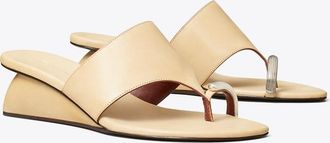 Tory Burch Damen Keilabsatzsandale mit Piercingdetail