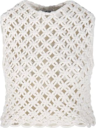 Alaia Femme, Tops, Beige, Taille: 36 FR Square Top