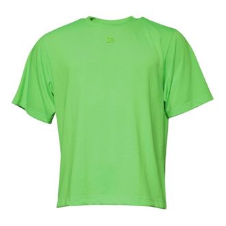 Dolce & Gabbana Kurz&auml;rmeliges T-Shirt mit Rundhalsausschnitt - - Tops - Herren - Gr&uuml;n - M